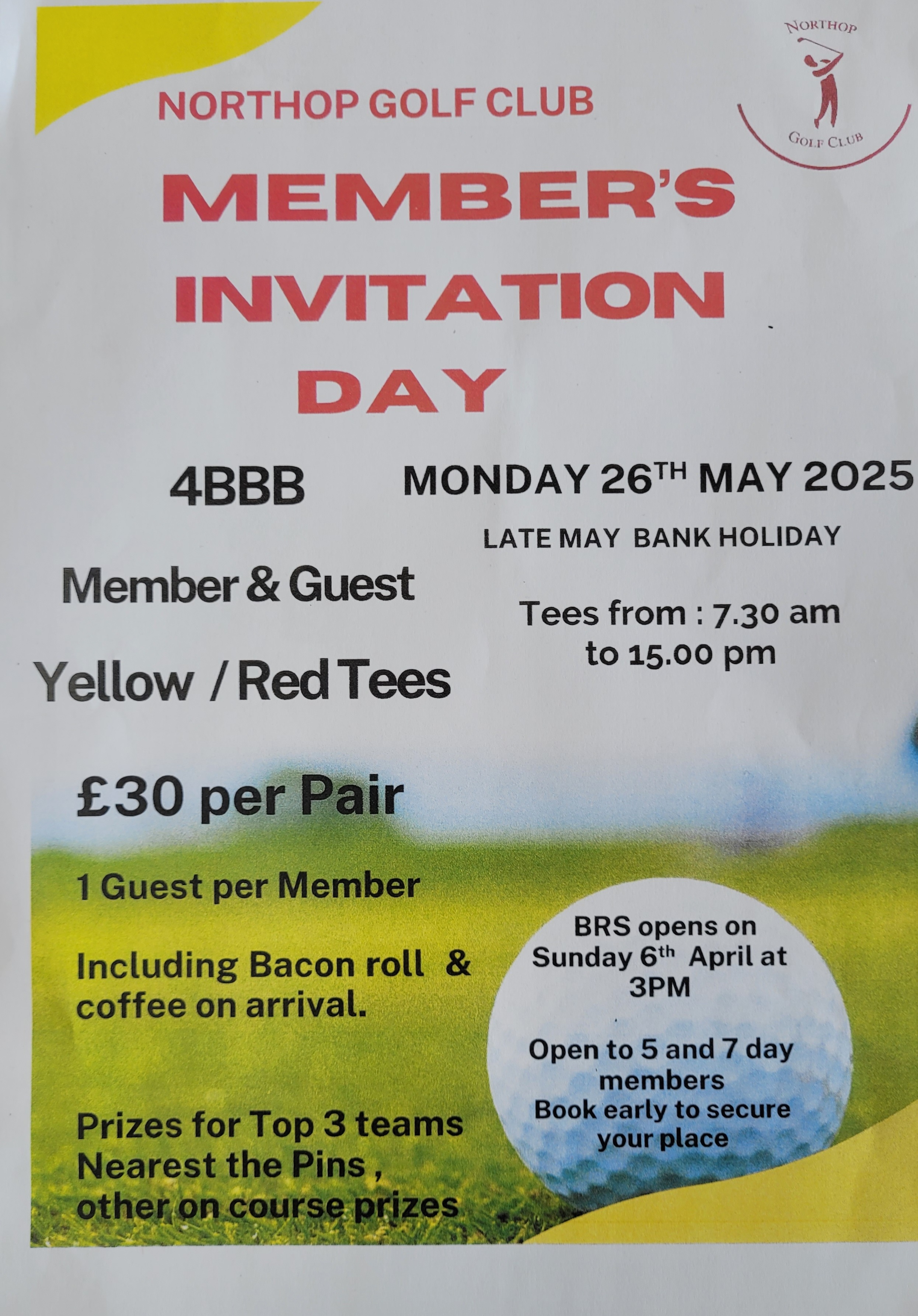 Forthcoming Events - Northop Golf Club